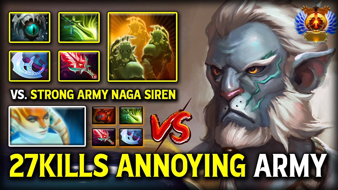 27KILLS ANNOYING ARMY Carry Phantom Lancer Facing Against Strong Army ...