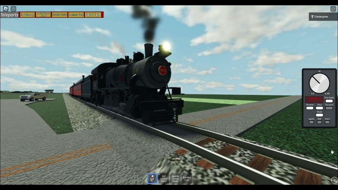 Roblox RO-Scale Strasburg Railroad (SDNX) - TATMR 475 Crossing Red Caboose Motel - YouTube