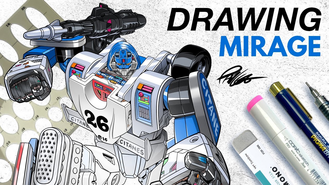 How I Draw: MIRAGE from TRANSFORMERS #6 - YouTube