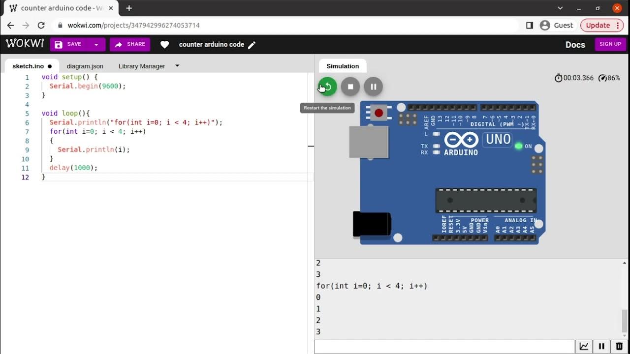counter arduino code - YouTube