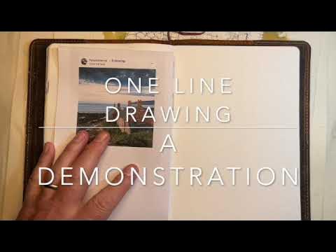 One line drawing tutorial - YouTube