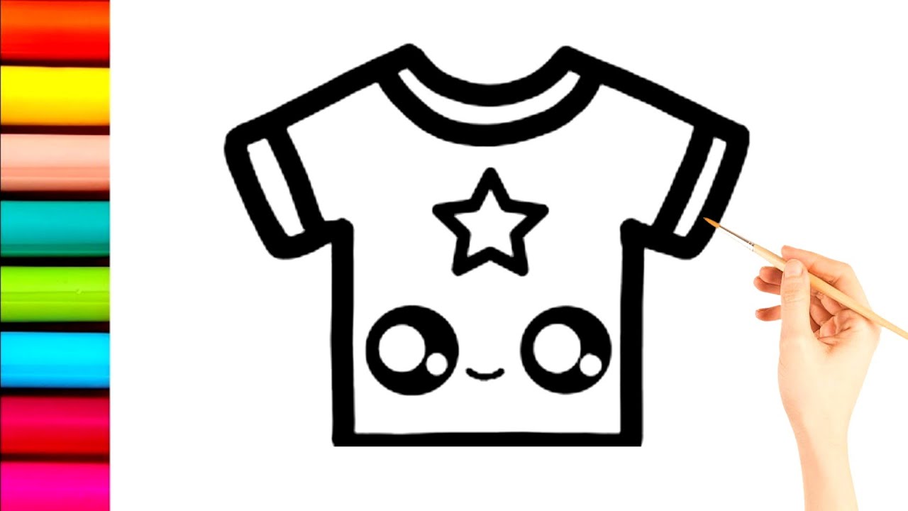 Boys shirt dress Drawing for kids & Toddlers 🙋🙋 Drawing Shirts step by ...
