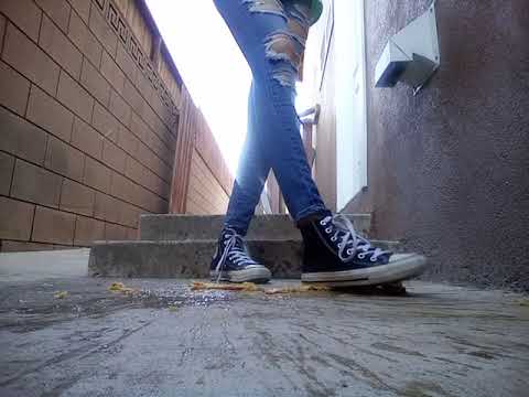 Paige Stomping on food in Converse (Part 1)