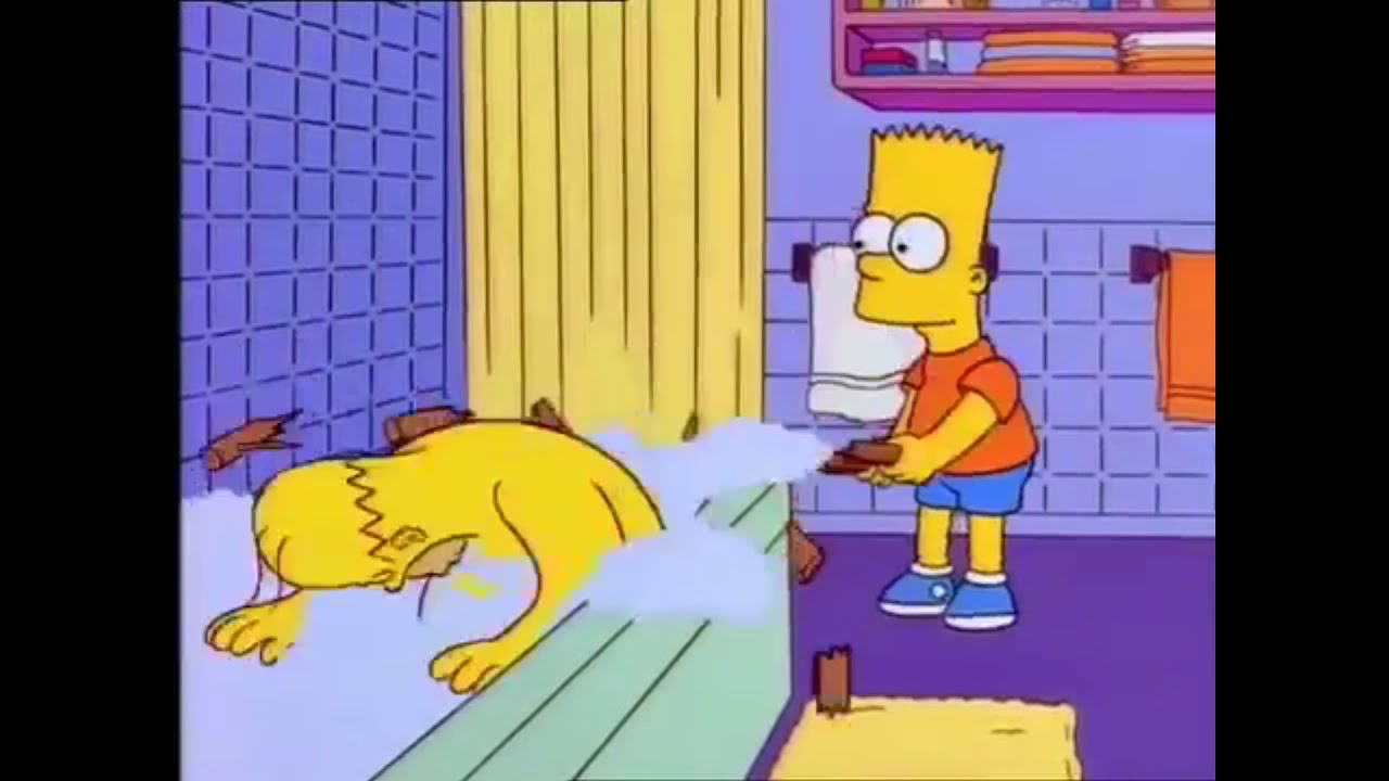 homer gets assaulted and screams - YouTube