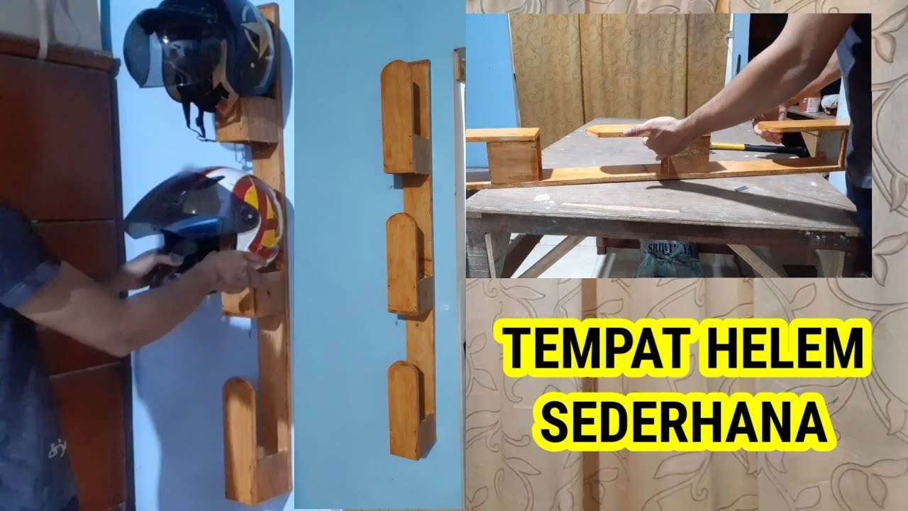MEMBUAT TEMPAT GANTUNGAN HELEM SEDERHANA - YouTube