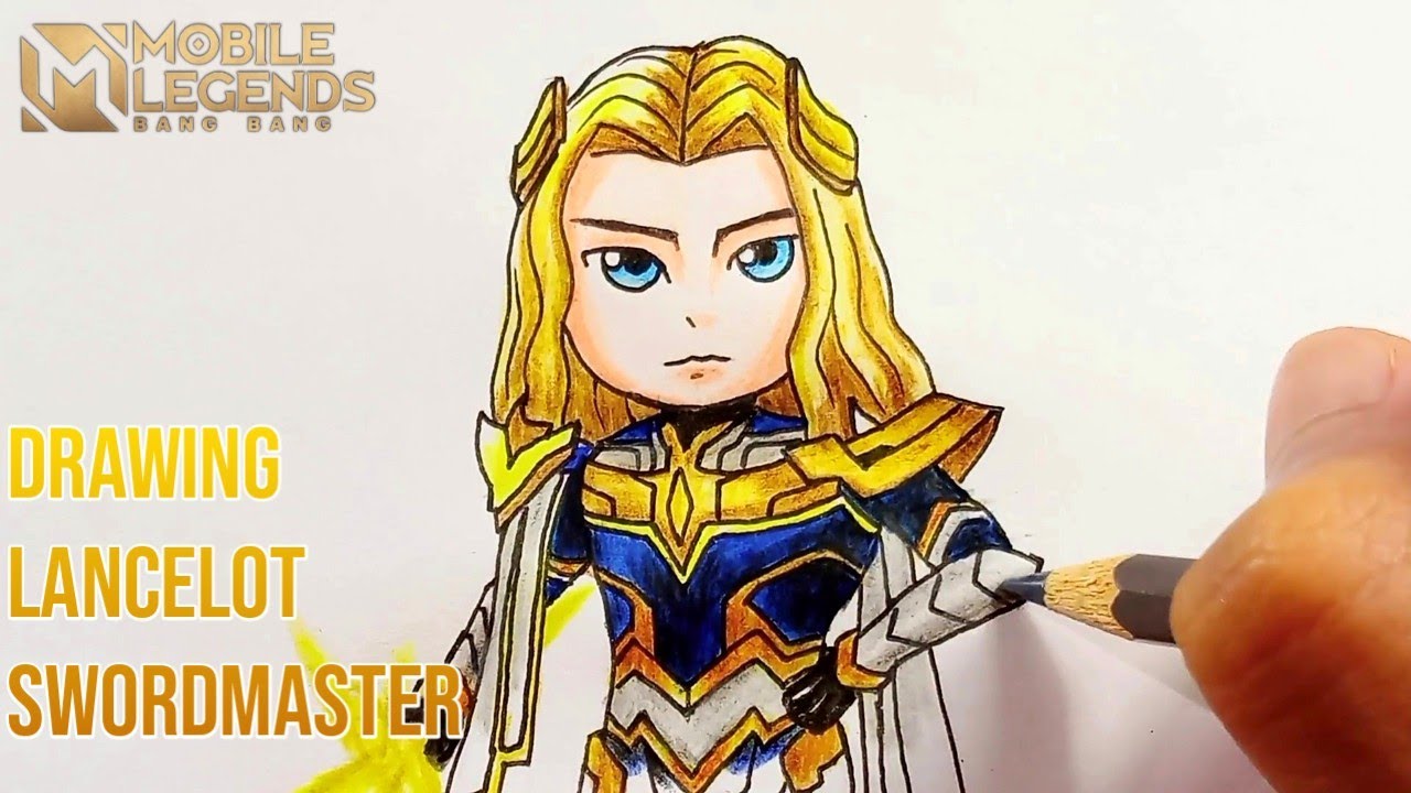 Menggambar Lancelot Swordmaster HERO Mobile Legends Chibi | Drawing ...