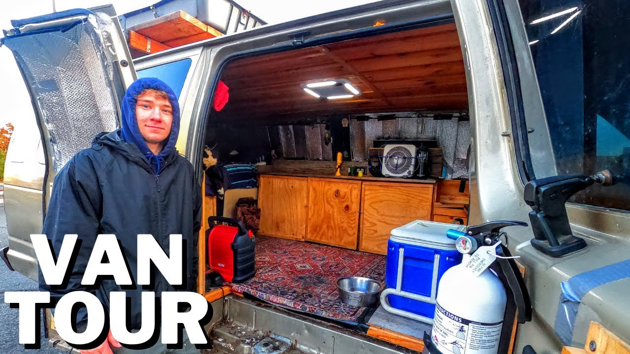 VAN TOUR | My Full Time Van Life Set Up - YouTube