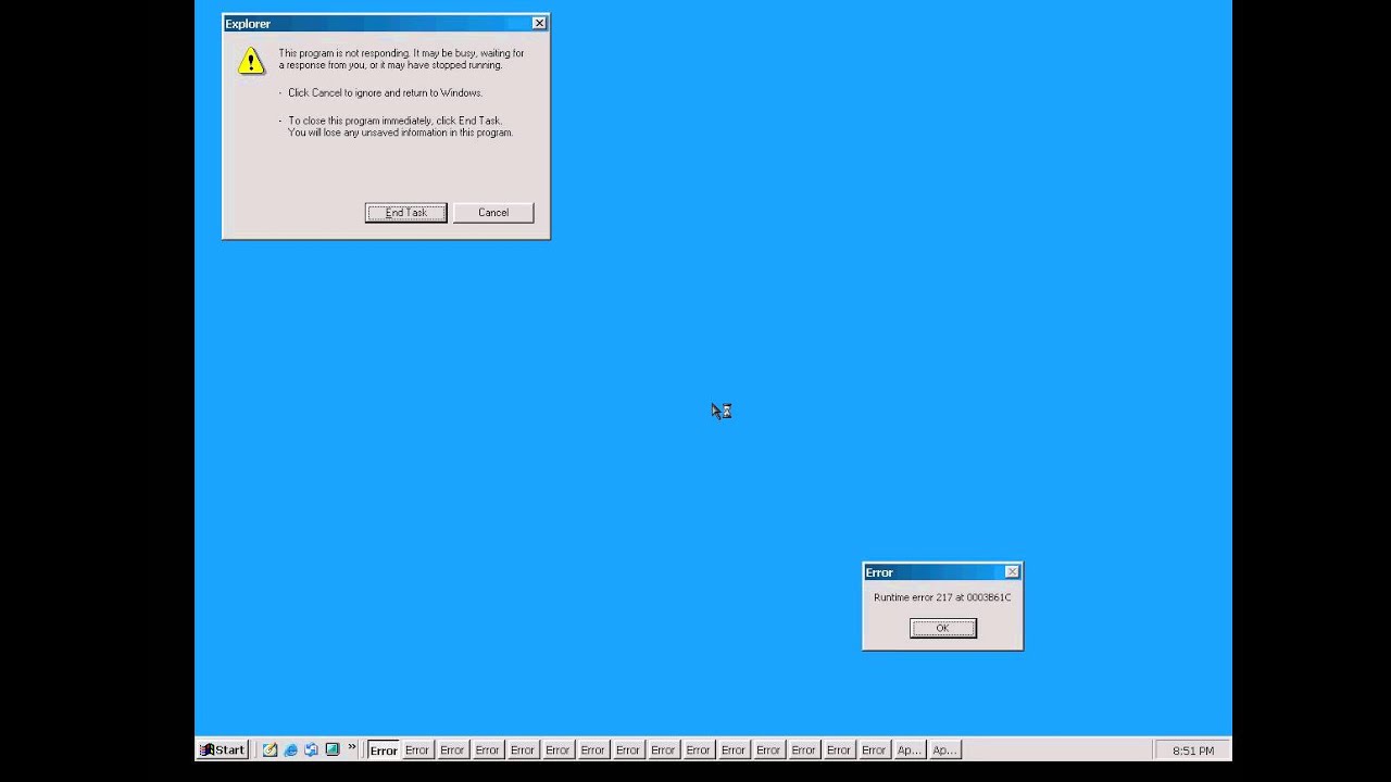 Splash on Windows 98 - YouTube
