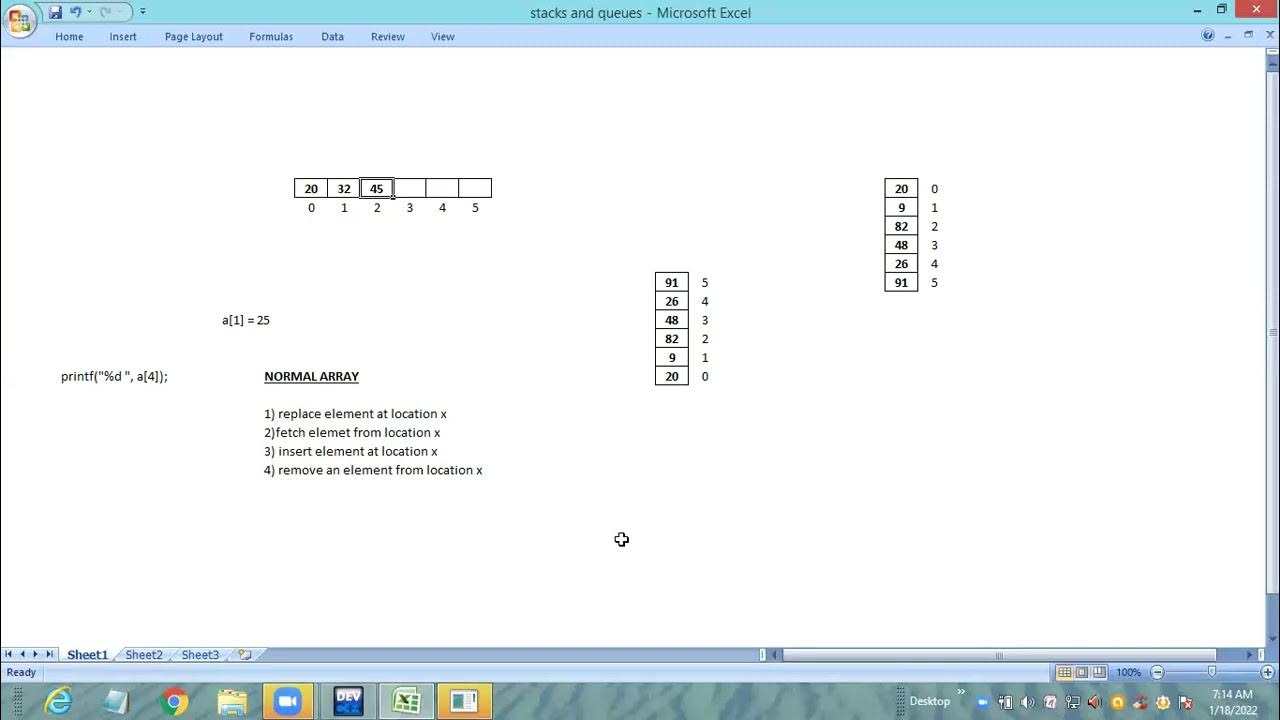 Stack using Array - Concept and Program in C language - YouTube