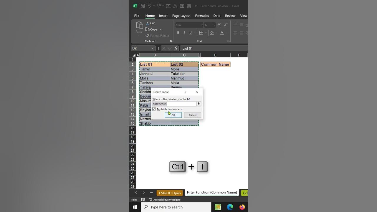 Ms Excel Hidden Tips And Tricks 114 Excelshorts Shorts Excelshortsvideo Youtube