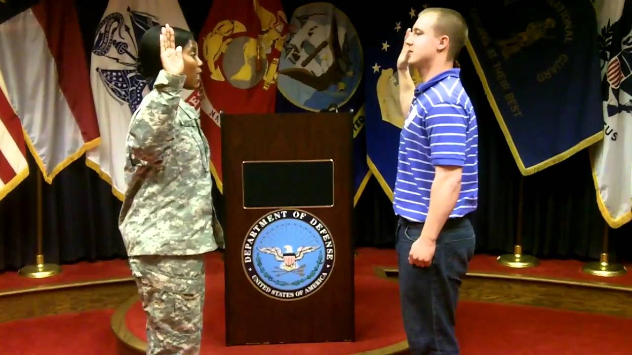 Tanner Drybrough- Swearing into the US Army - YouTube