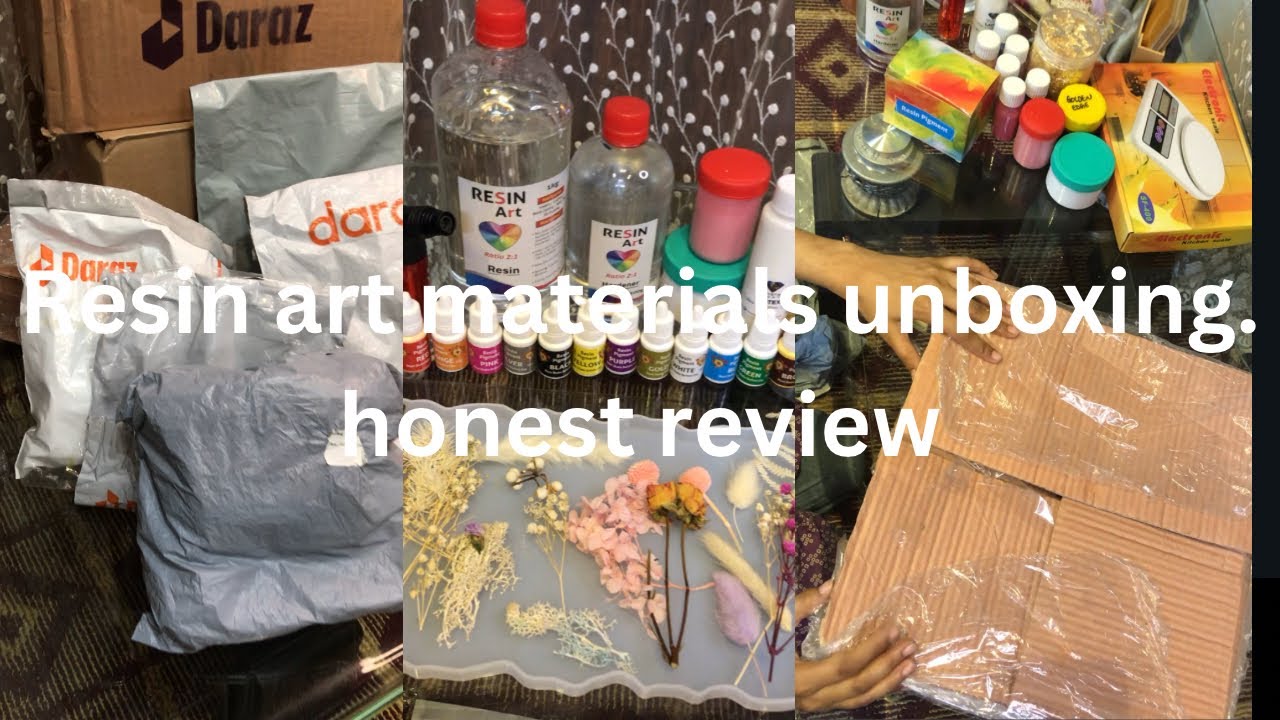 Unboxing resin art materials | daraz shopping haul - YouTube