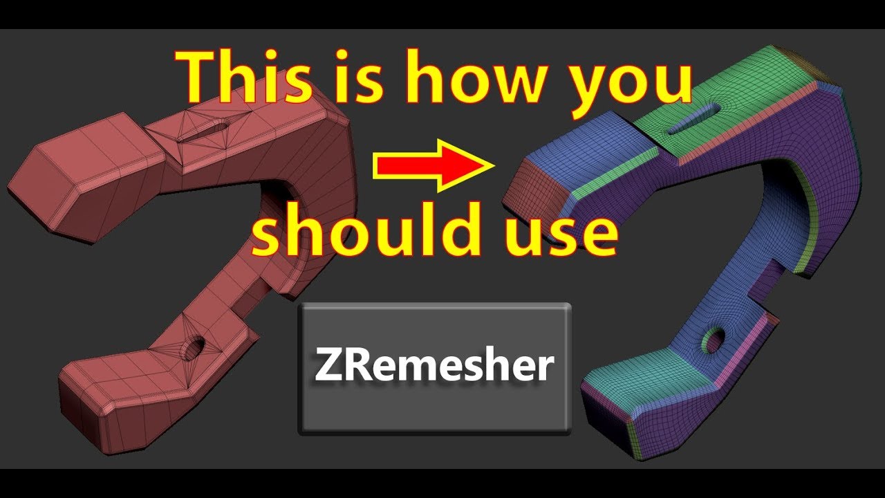 How To Properly Zremesher A Hard Surface Object In Zbrush Maya Youtube