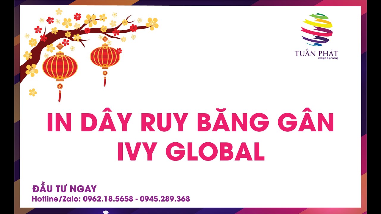 In dây ruy băng | in dây ruy băng gân | IVY GLOBAL - YouTube