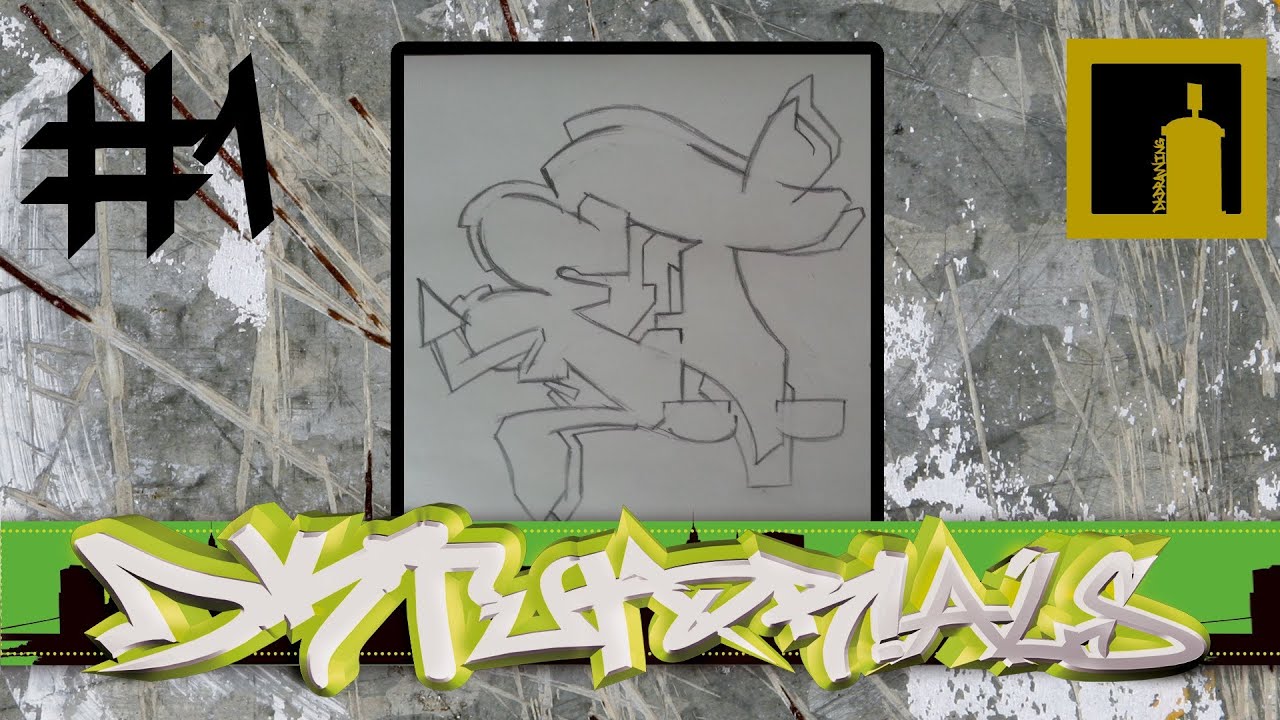 Wildstyle Graffiti Tutorial - E.T. - The Alien (1/6) - How to built ...