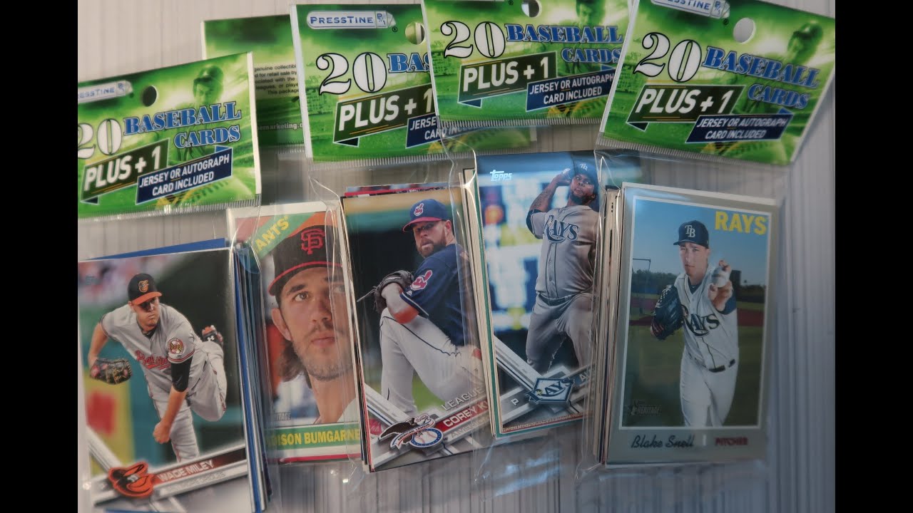 Presstine 20 Plus 1 Baseball Repack Break 5 Hits - Youtube