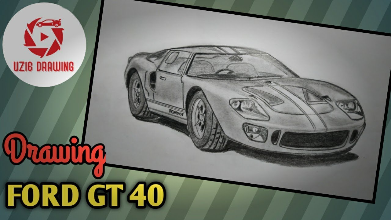 Drawing Ford GT 40 - YouTube