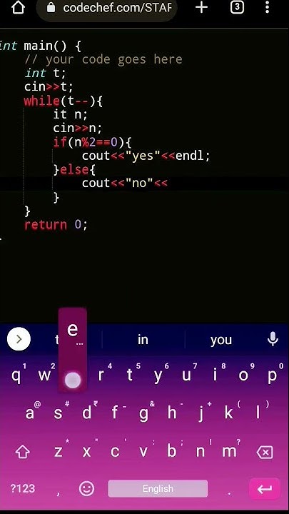 CodeChef PARITY Starter 65 #codechef #codechefsolution #codertamil ...
