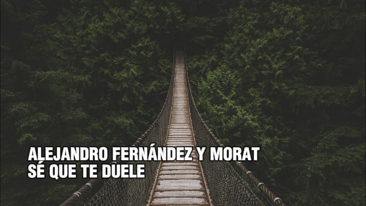 🎵 ALEJANDRO FERNÁNDEZ Y MORAT - SÉ QUE TE DUELE - YouTube