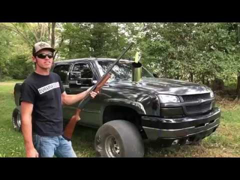 Guy SHOOTS his own TRUCK with SHOTGUN!!