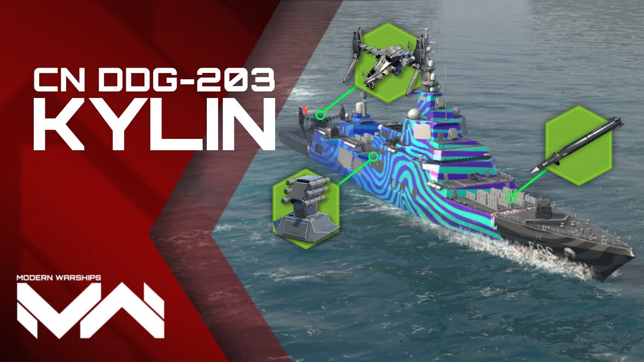 CN DDG-203 Kylin with CH-1, DF-17 Hypersonic missile, ASW Rocket ...