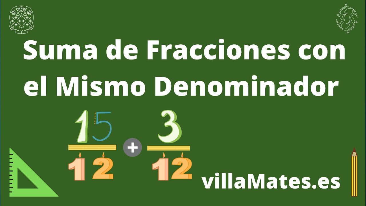 Suma y Resta de Fracciones con el mismo Denominador - YouTube
