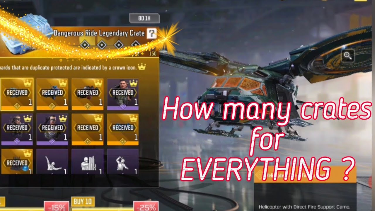 EVERYTHING UNLOCKED in Dangerously Ride Legendary Crate Codm - YouTube