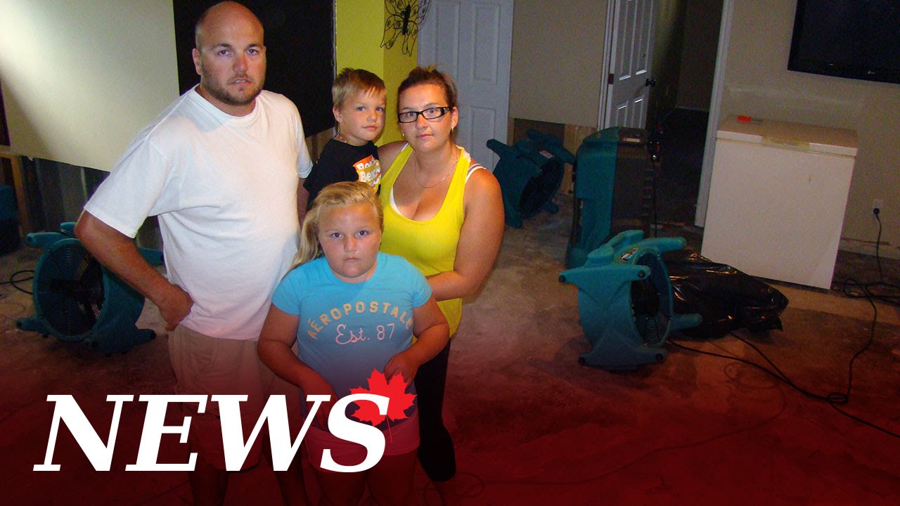Vandals flood Hanmer family's home - YouTube