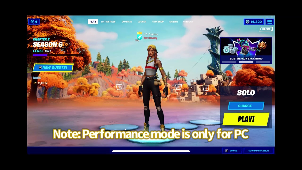 How to put on Performance mode on fortnite PC - YouTube