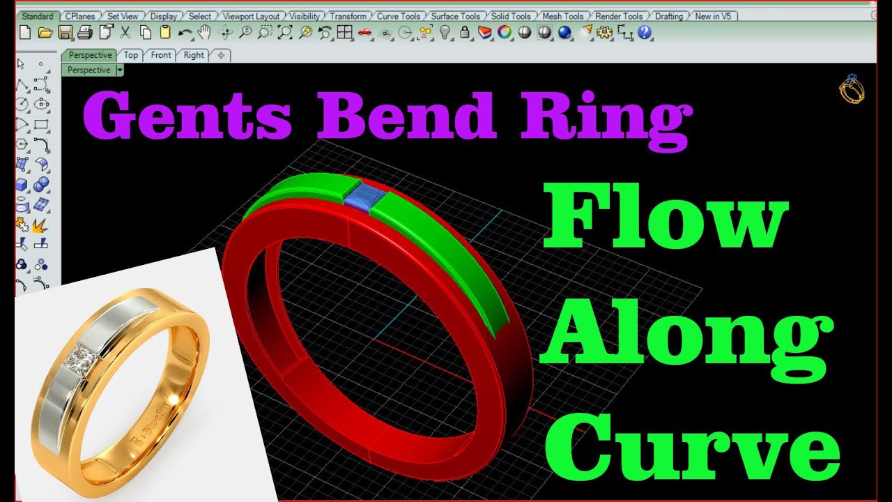 #flow_along_curve #gents_bend_ring #ring #diamond_ring #fulltutorial # ...