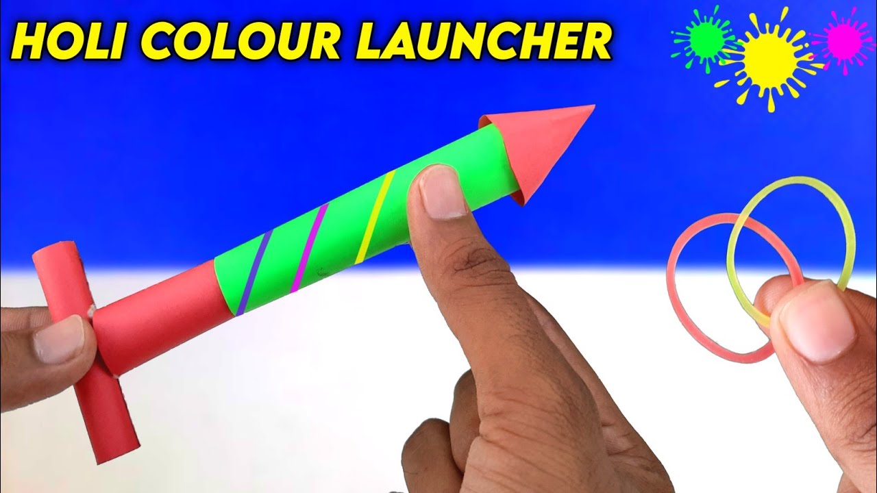 How to make Holi colour launcher | Gulaal Launcher | New holi gadget ...
