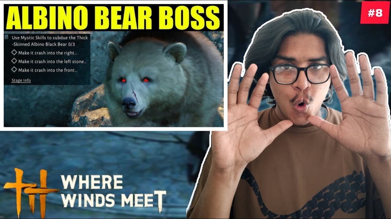 FIGHTING A BIG WHITE BEAR IN CAVES!!! WHERE WINDS MEET PART-8!!! - YouTube