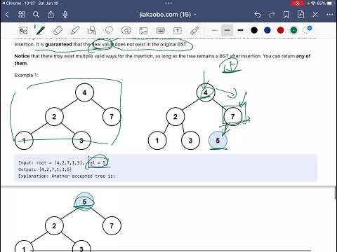 贾考博 LeetCode 701. Insert into a Binary Search Tree - YouTube