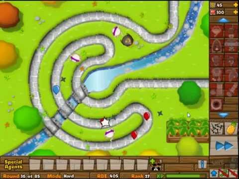 Bloons TD5 Park Path - Level Hard - Walkthrough - YouTube