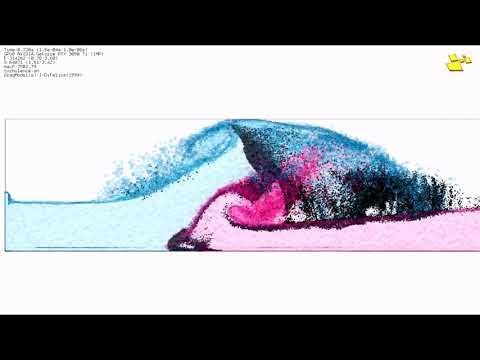CFD+DEM 2-way coupling (CUDA) - YouTube