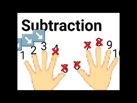 subtraction using fingers 1 to 9 - YouTube