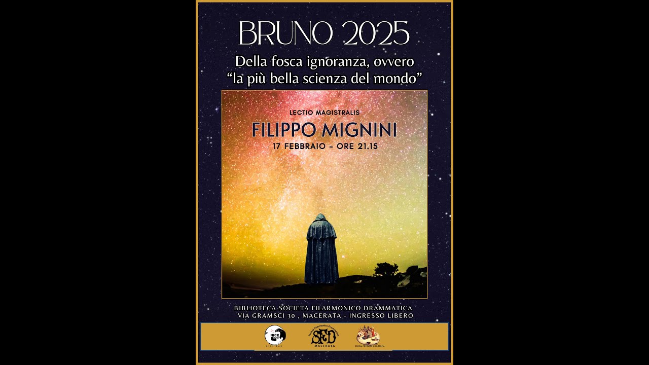 Filippo Mignini Giordano Bruno 2025 - YouTube