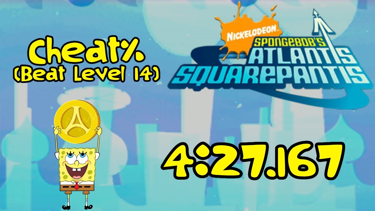 SpongeBob's Atlantis SquarePantis - Cheat% (Beat level 14) Speedrun in ...