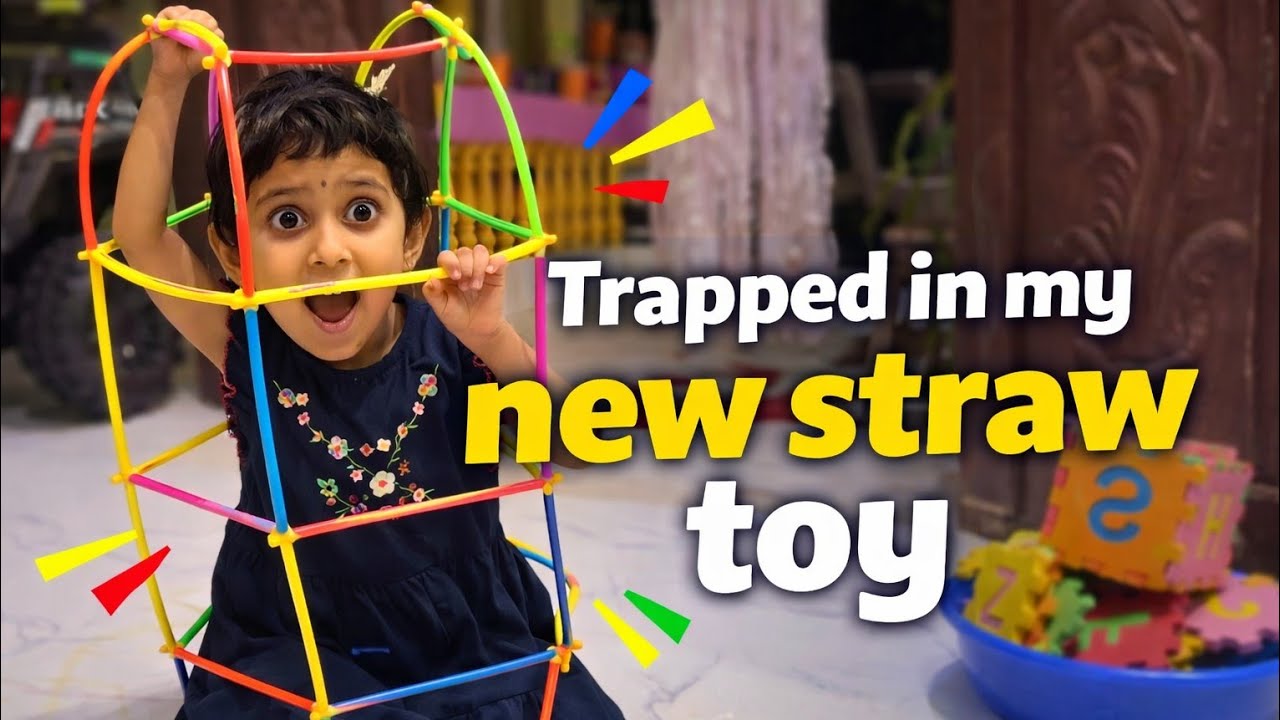 I trapped in my new straw toy #toy #game #play - YouTube