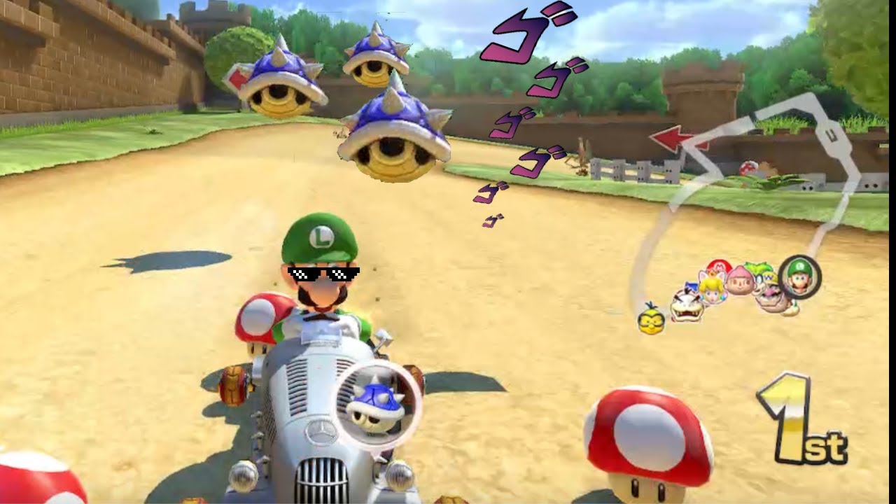 Dodging Blue Shells for an Entire Race using Shrooms - YouTube