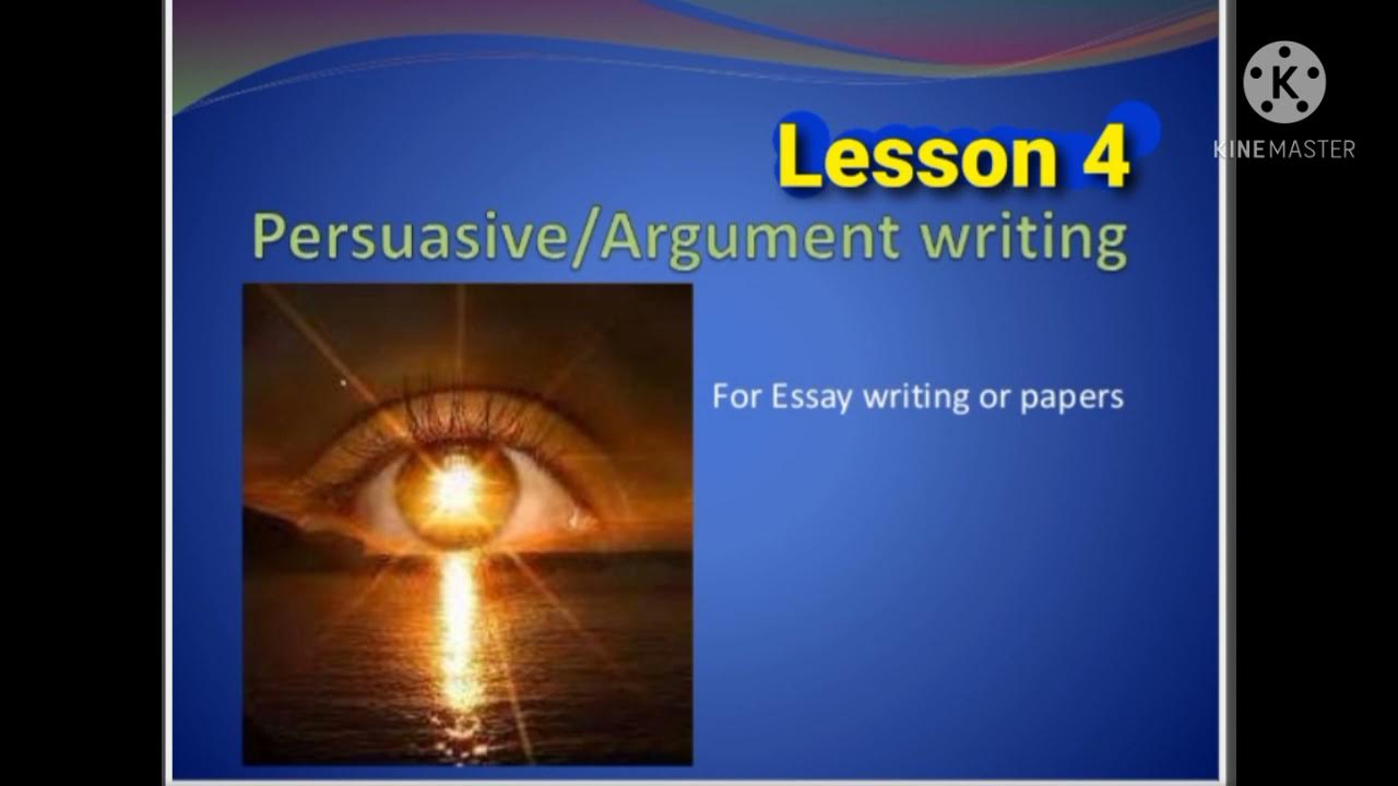 Persuasive vs. Argumentative Essay - YouTube