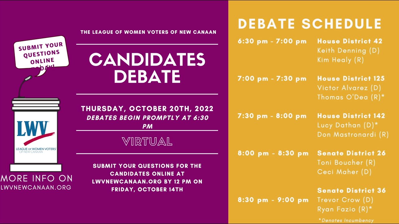 LWVNC Debates - Senate District 36 Trevor Crow (D) and Ryan Fazio (R ...