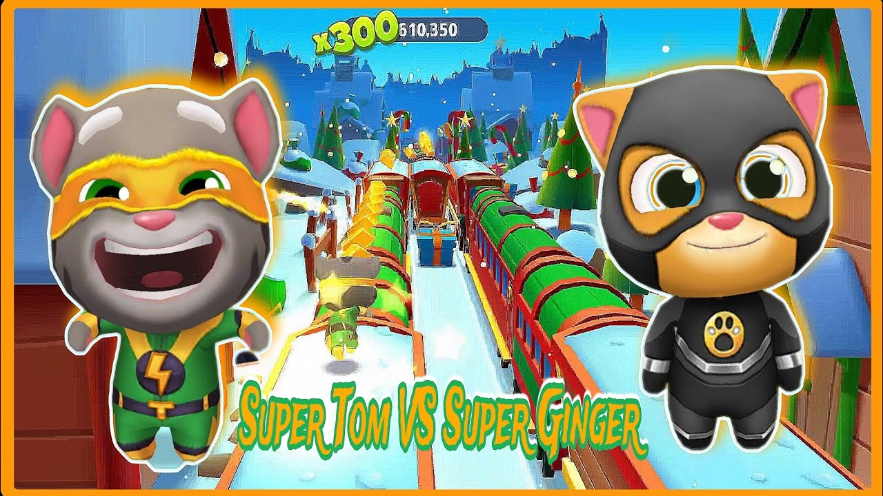 Talking Tom Gold Run Fantastic Force - Super Tom VS Super Ginger ...