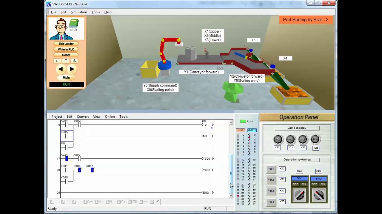 Part Sorting By Size - 2 - YouTube