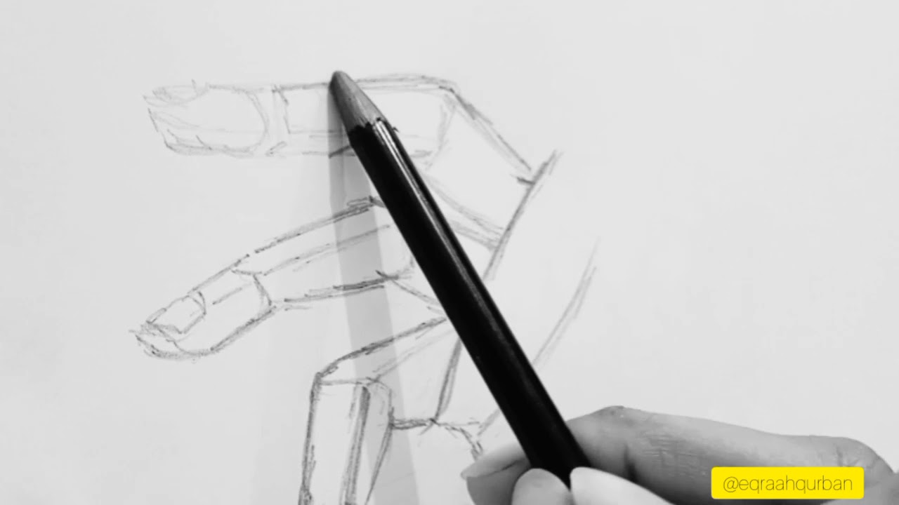 Learning Hand Anatomy---Scribble art - YouTube