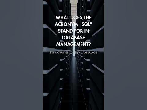SQL Acronym in Database Management - Do you know? 81 @MindCrafterslk ...