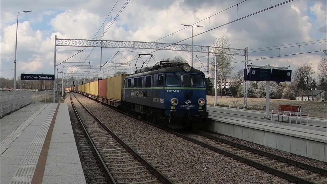 EU07-1521 PKPCARGO Pociąg towarowy na stacji Dąbrowa Górnicza Główna - YouTube