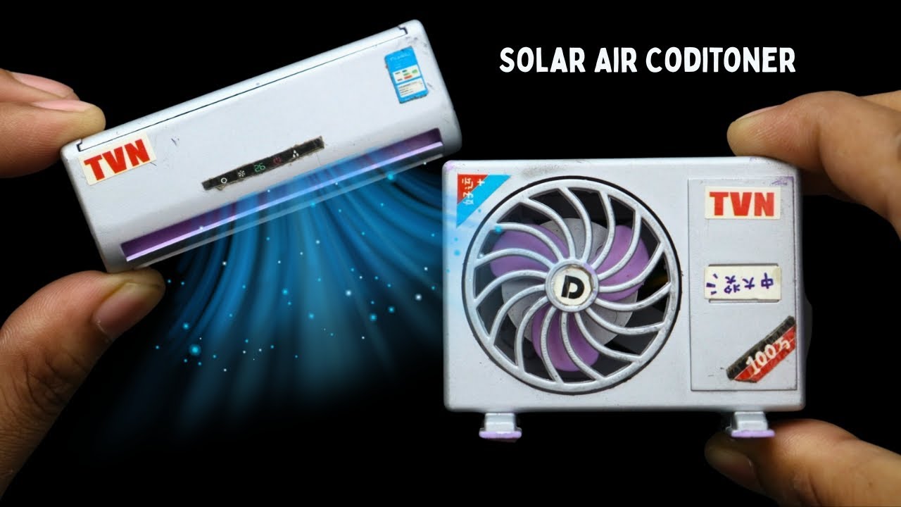 Solar Power Miniature Air Conditioner Unboxing & Test Video || Best New ...