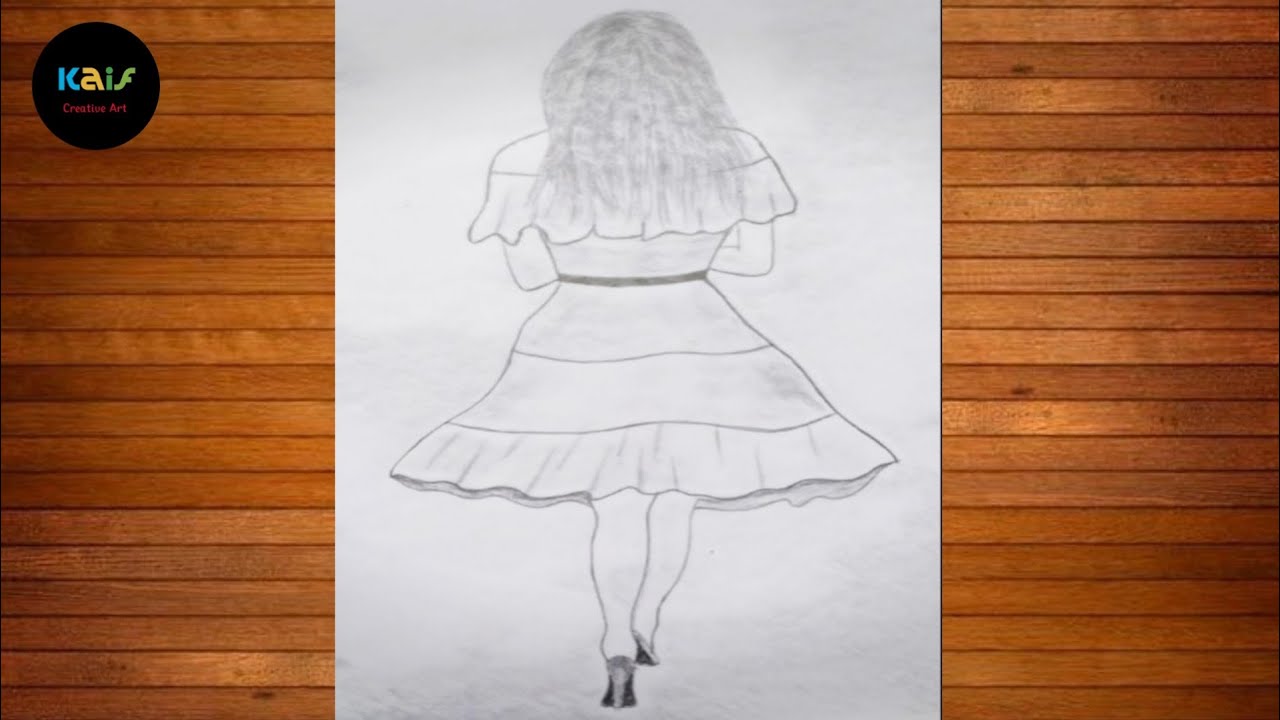 How to draw beautiful girl step by step | Pencil sketch for beginners ...