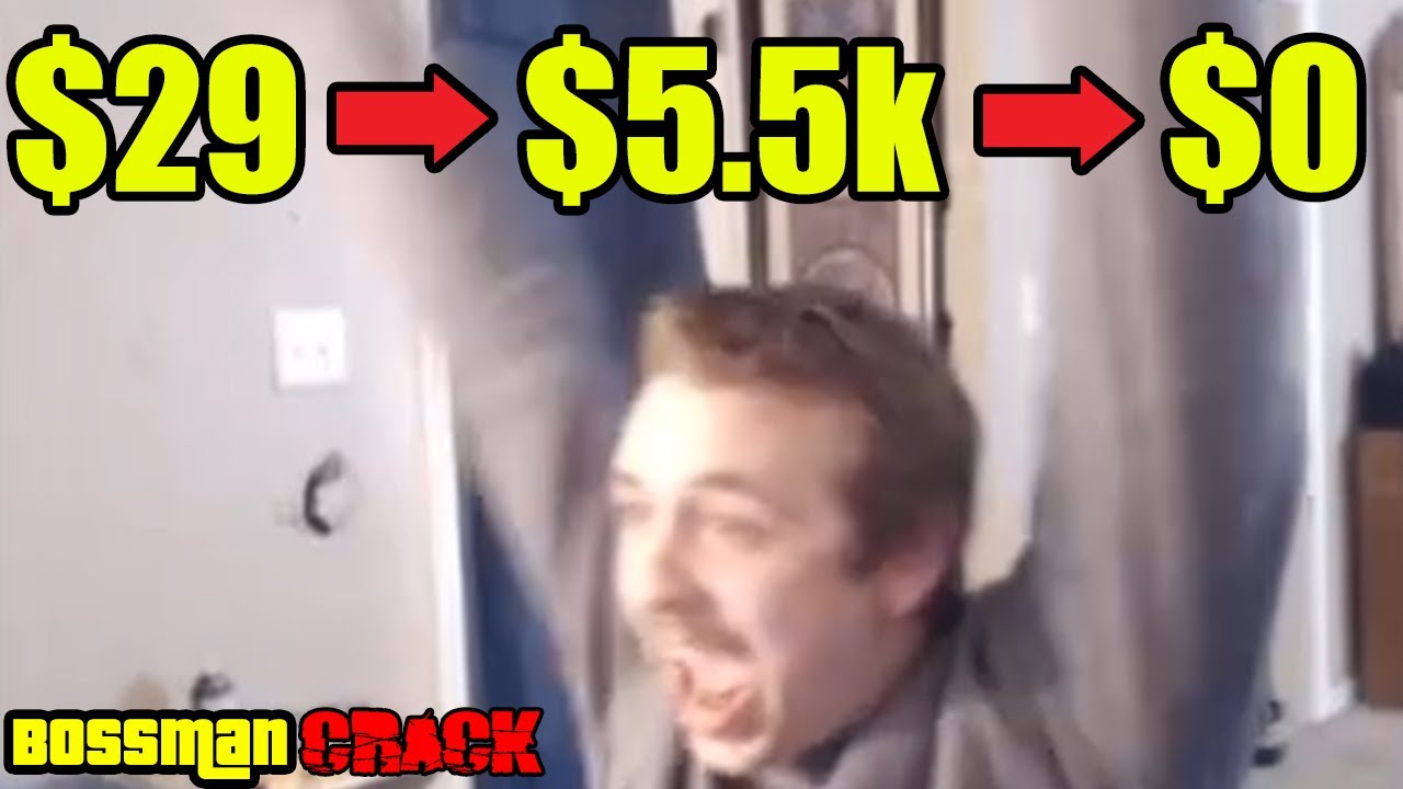 Bossmanjack turns $29 into $5449 into $0. In five minutes. #twitch # ...